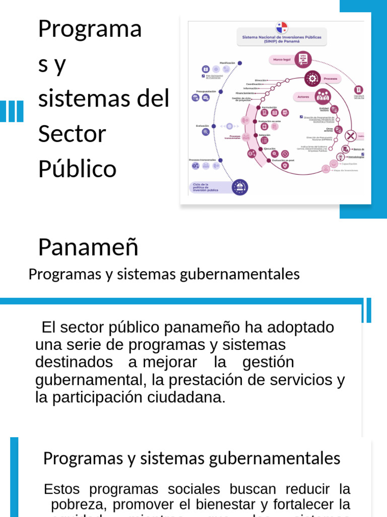 Programas y Sistemas Del Sector P-Blico Paname-O | PDF | Desarrollo sostenible | Economias