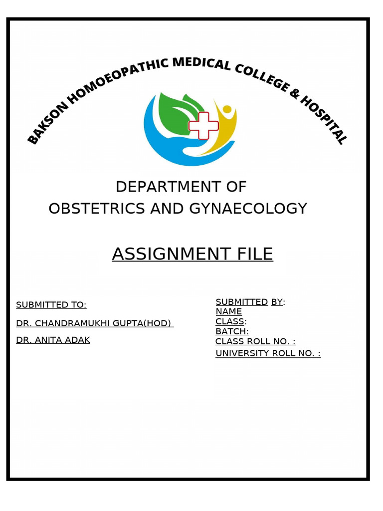 Obs Gynae Assignment File | PDF