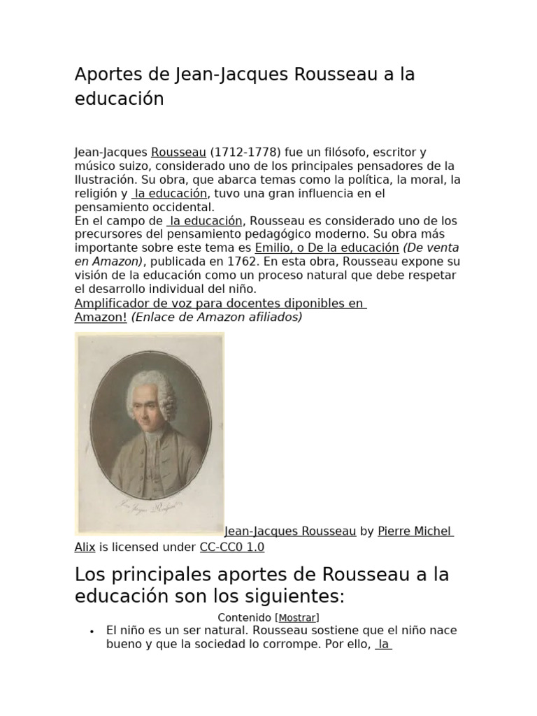 Jean Jacques Rousseau | PDF | Jean-Jacques Rousseau | Contrato social