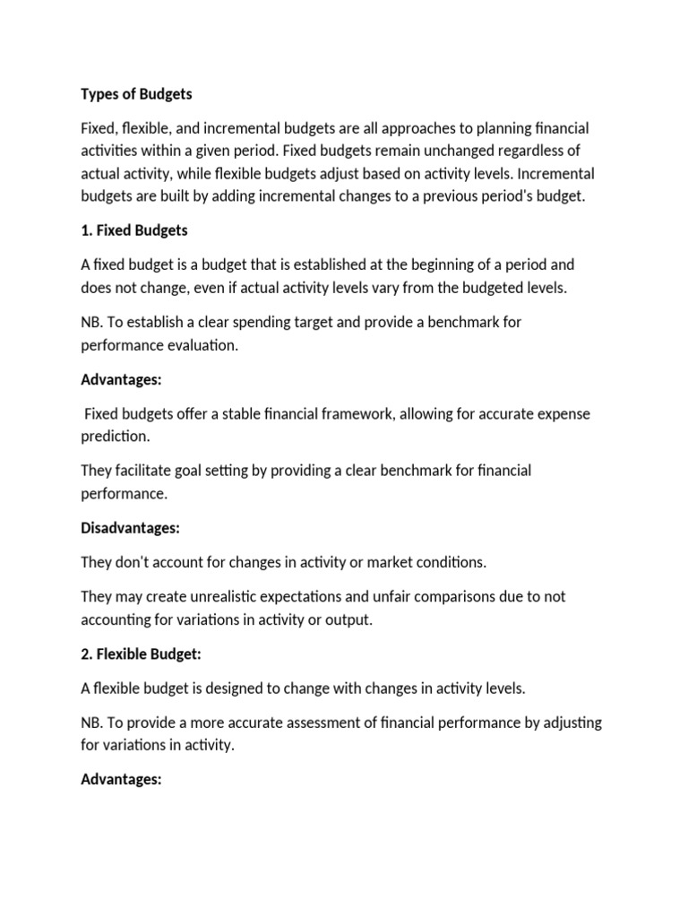 Types of Budget-WPS Office | PDF | Budget | Business