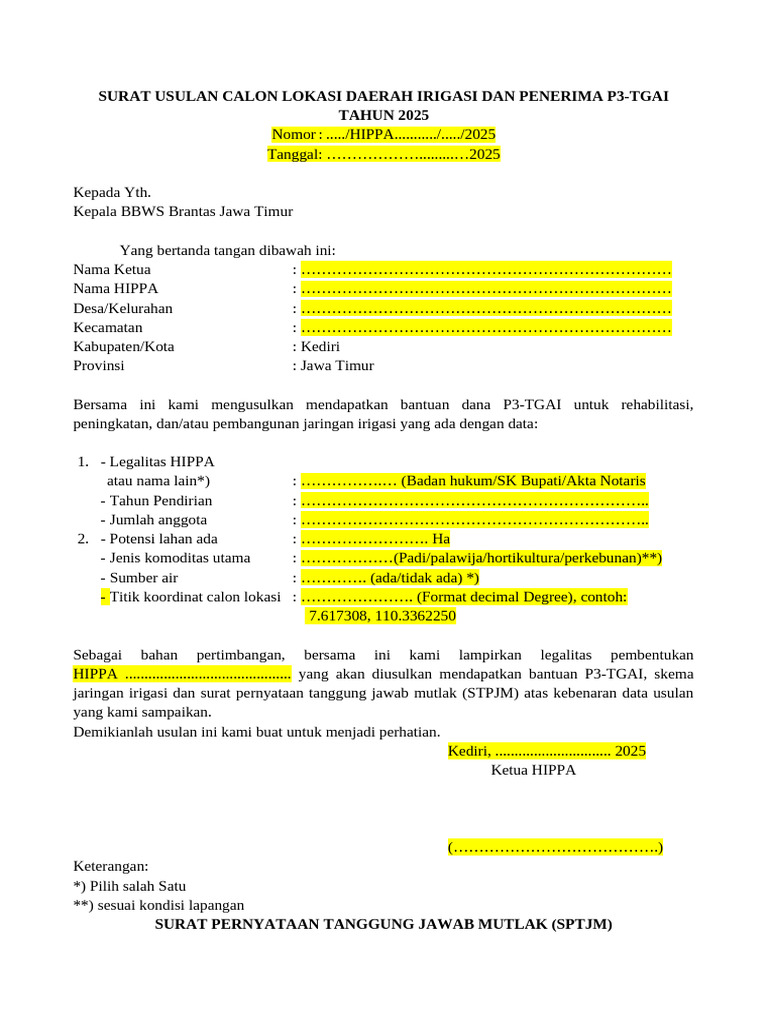Draf Surat Usulan, SPTJM, Skema | PDF