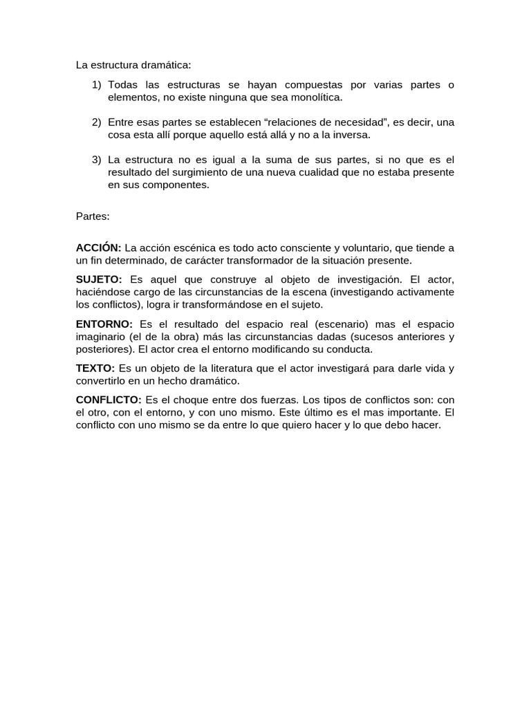 La Estructura Dramática | PDF