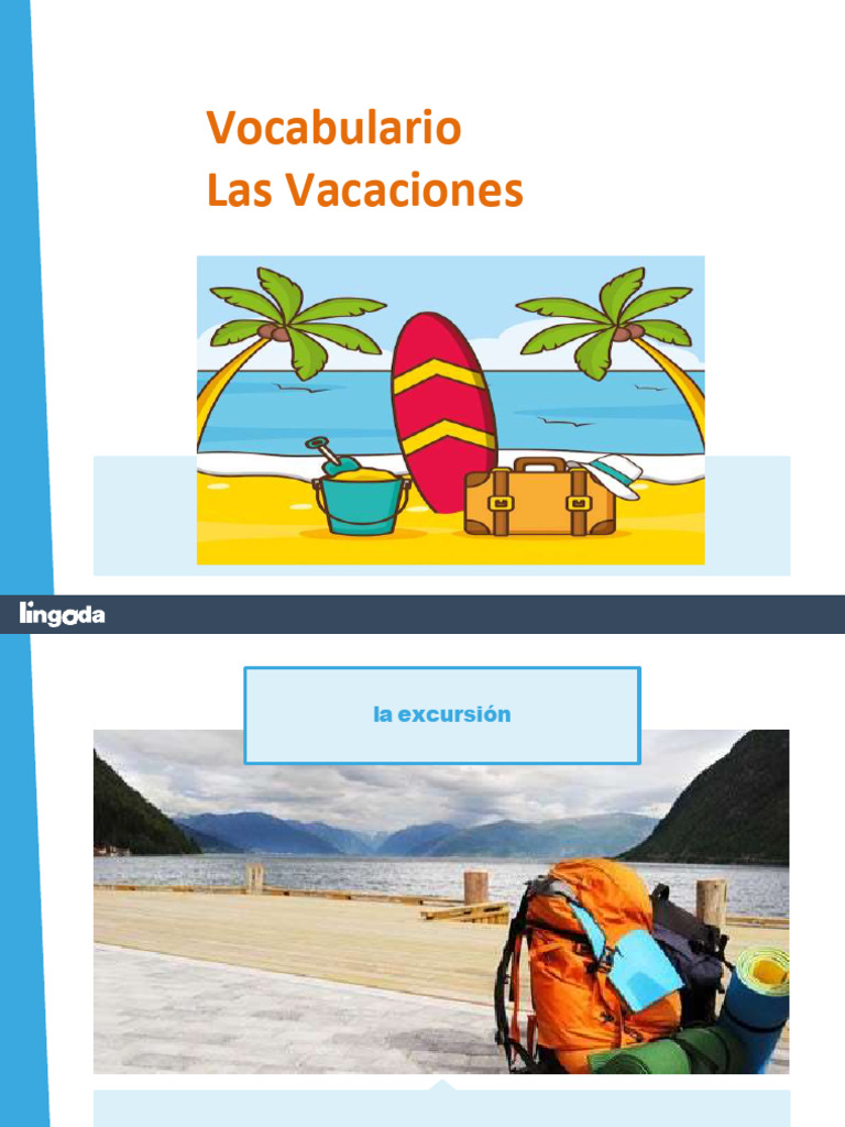 Vocabulario Esencial de Vacaciones | PDF