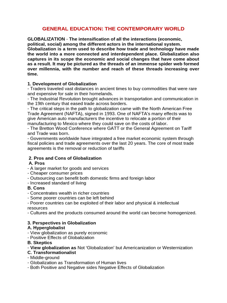 Understanding Globalization's Impact | PDF | Globalization | Trade