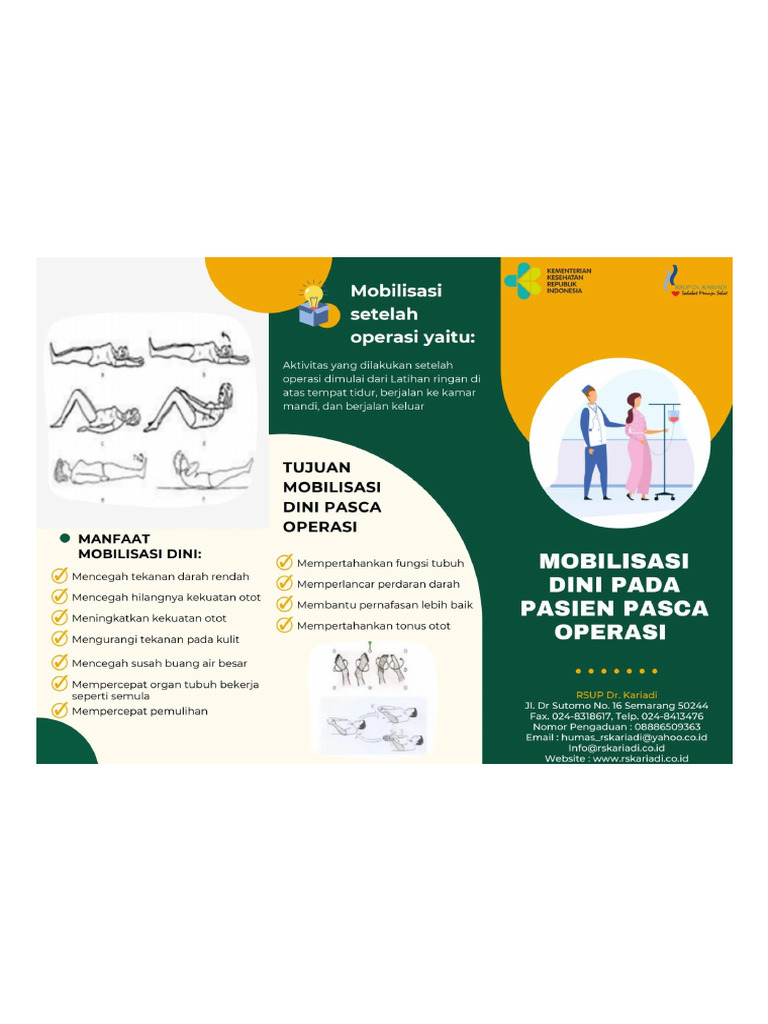 Leaflet Mobilisasi Dini Pasca Operasi | PDF