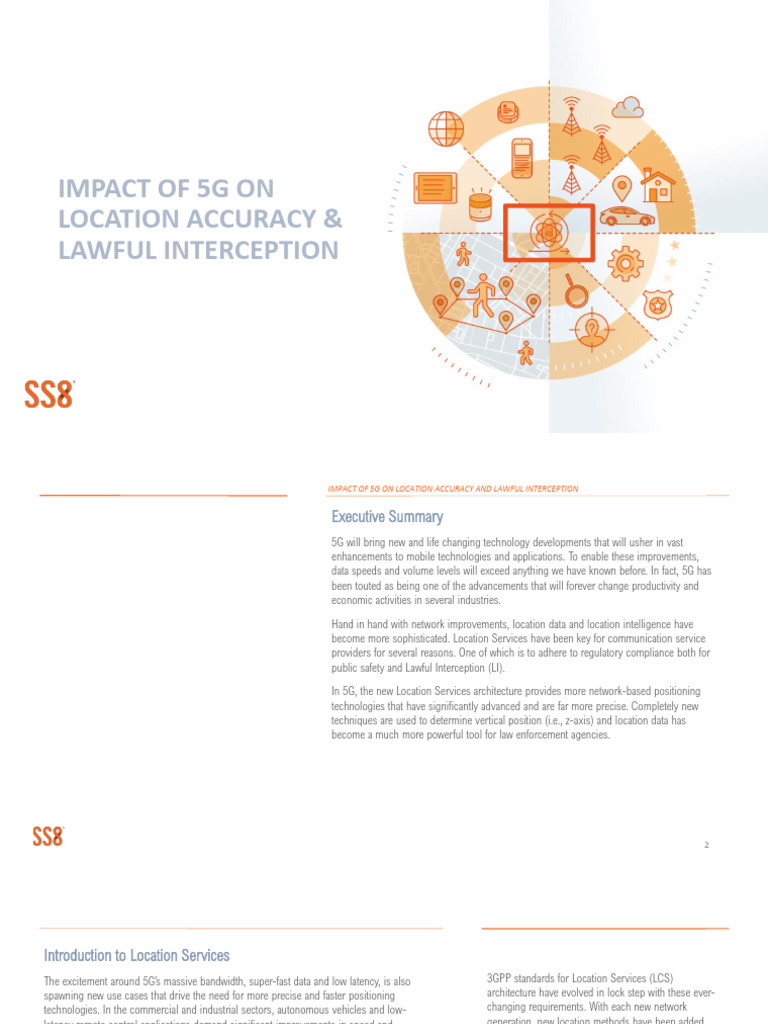 SS8 5G Impact On Location Accuracy and Lawful Interception Whitepaper | PDF | Antenna (Radio ...