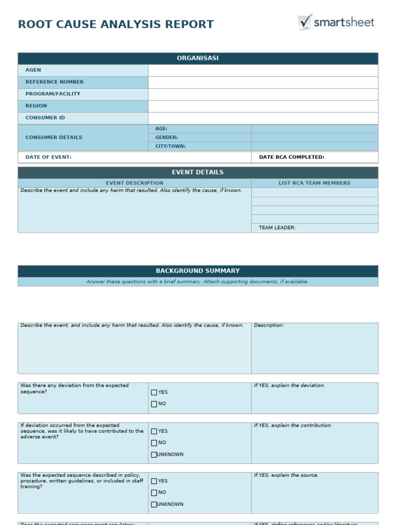 Root Cause Analysis Report | PDF | Risk Management