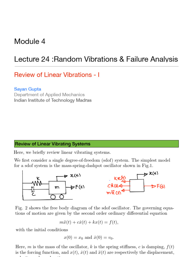 Random Vibrations and Failure Analysis | PDF