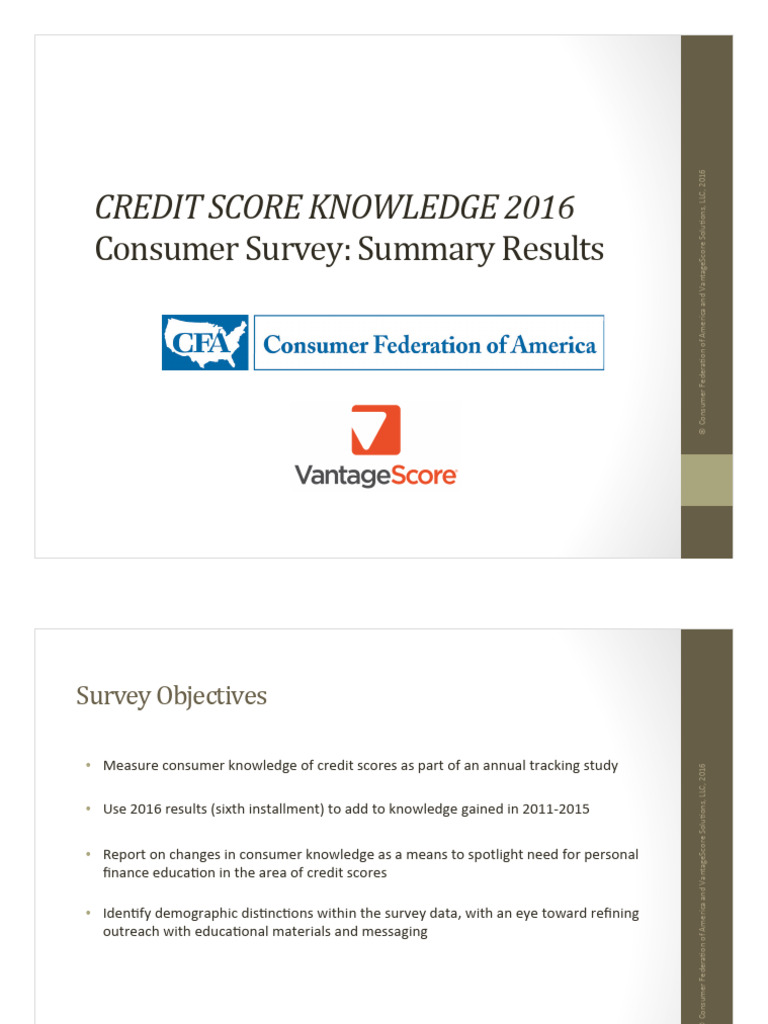 CFA VSS Survey Results 2016 | PDF | Credit | Finance & Money Management