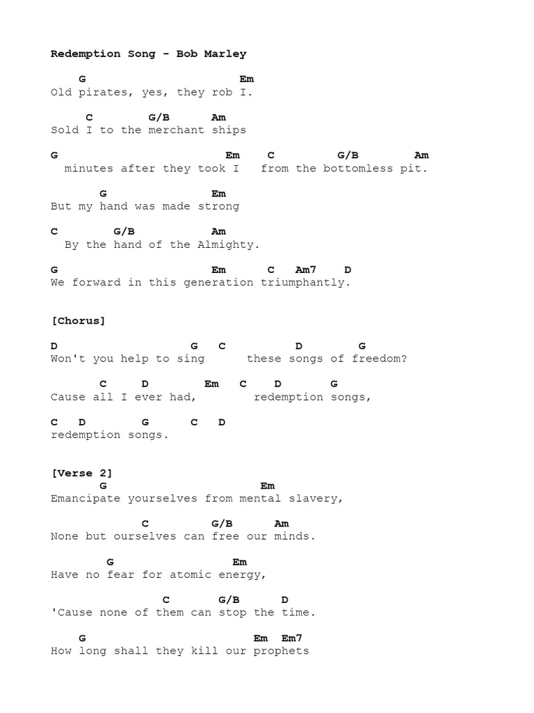 Redemption Song | PDF