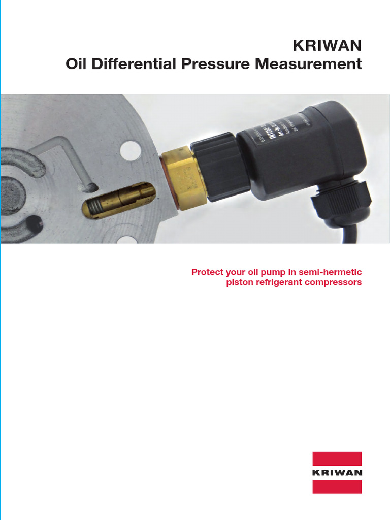 KRIWAN Oil Differential Pressure Solutions | PDF | Pump | Pressure ...
