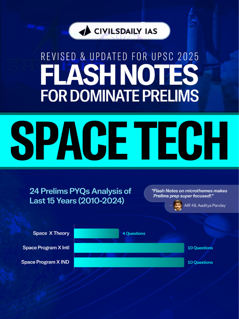 Civilsdaily SPACETECH Dominate Prelims | PDF | Satellite | Sun