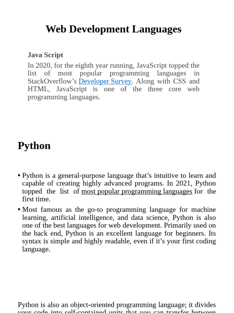 UnitV Web Development Languages | PDF | World Wide Web | Internet & Web