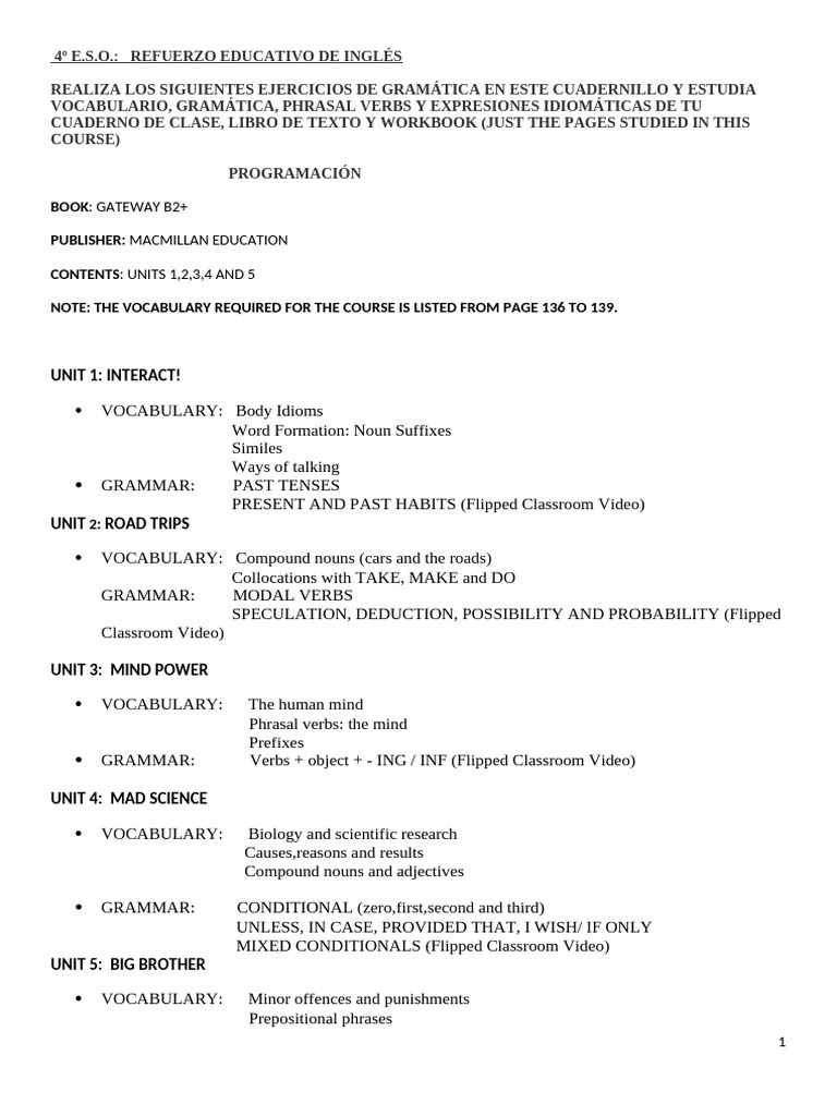 Ingles 4 | PDF | Verb | English Grammar
