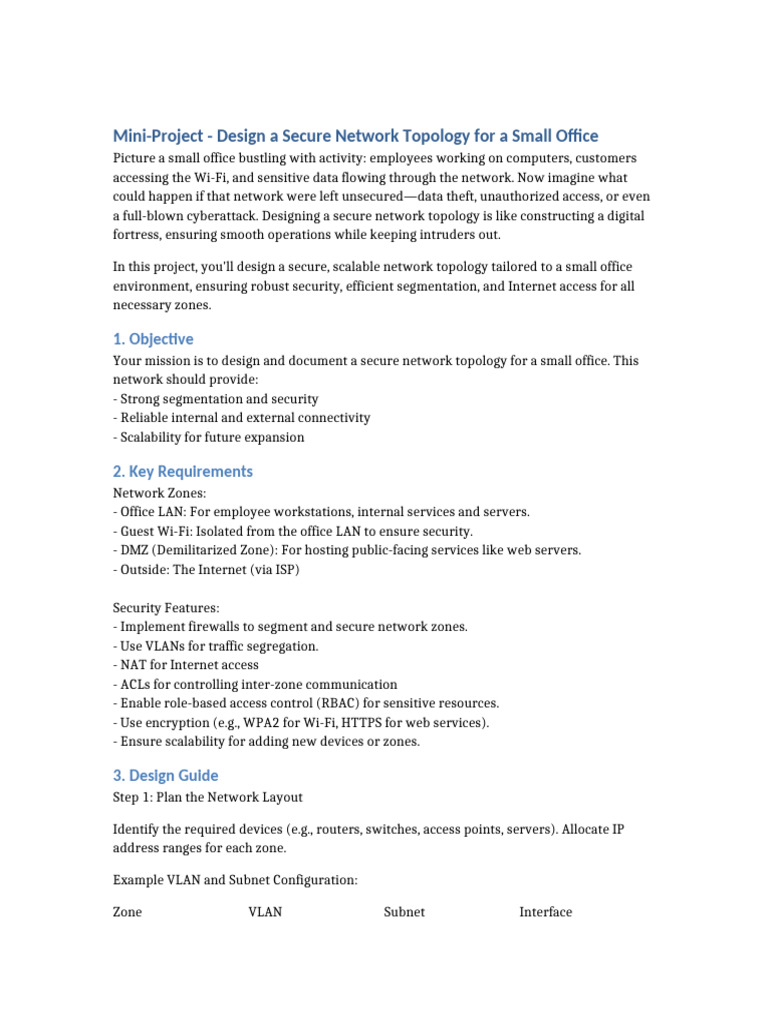 Secure Network Topology Project | PDF | Computer Network | Internet Protocols