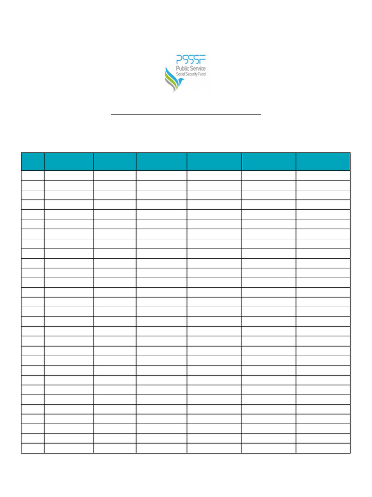PSSSF Contribution Summary | PDF