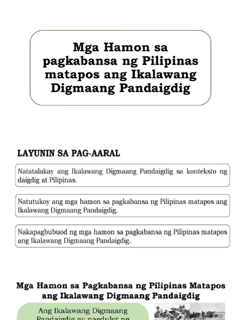 As Pagkatapos NGNG Digmaang Pandaigdig | PDF