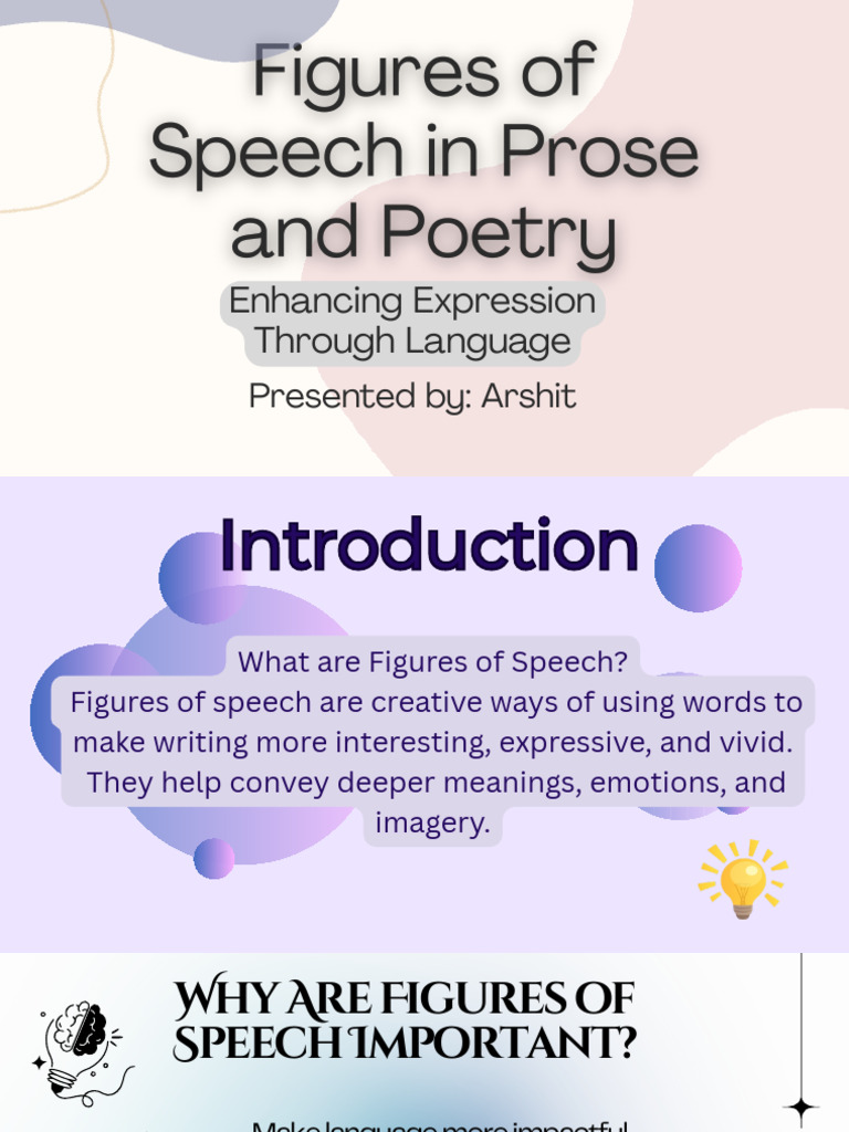 Figures of Speech in Prose and Poetry | PDF | Poetry | Metaphor