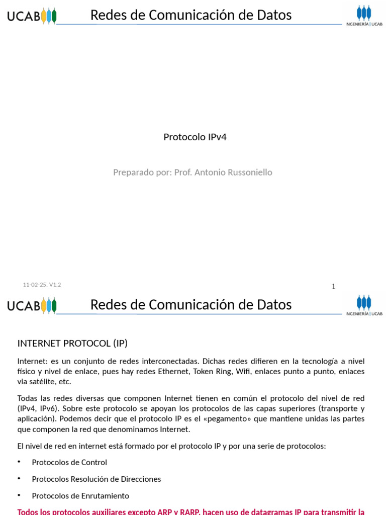 10B - Protocolo de Red IPv4 | PDF | Protocolos de internet | Dirección IP
