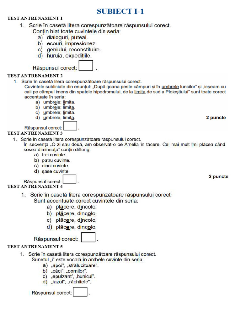 Subiecte B1 | PDF