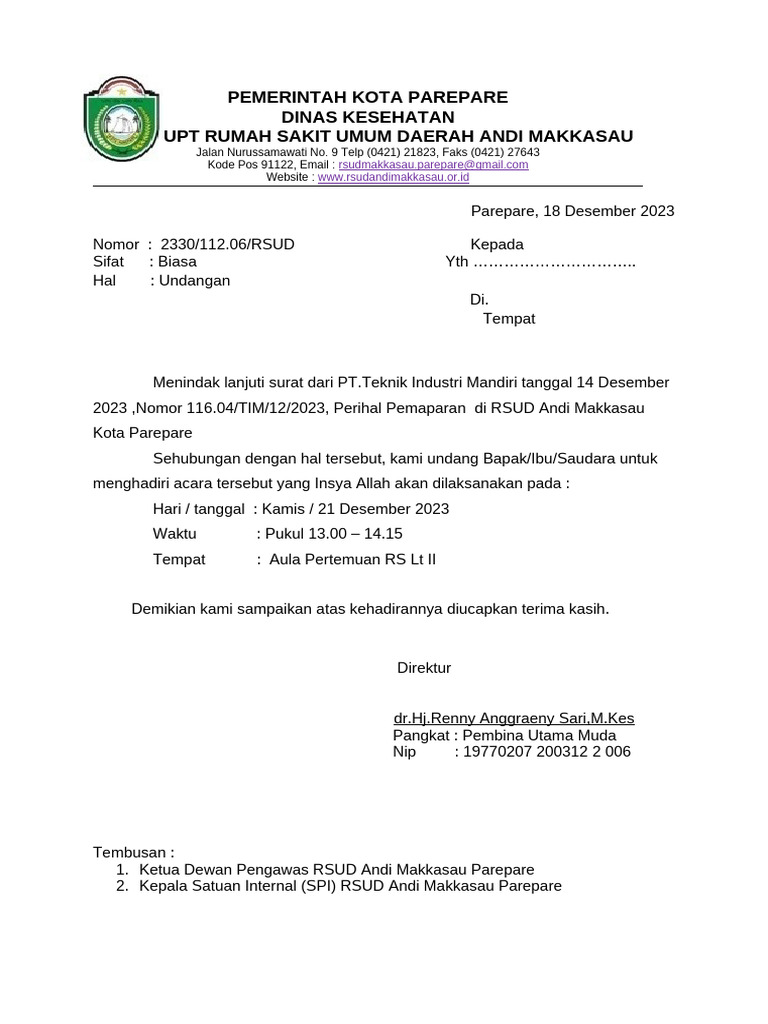 Undangan Presentasi O2 | PDF