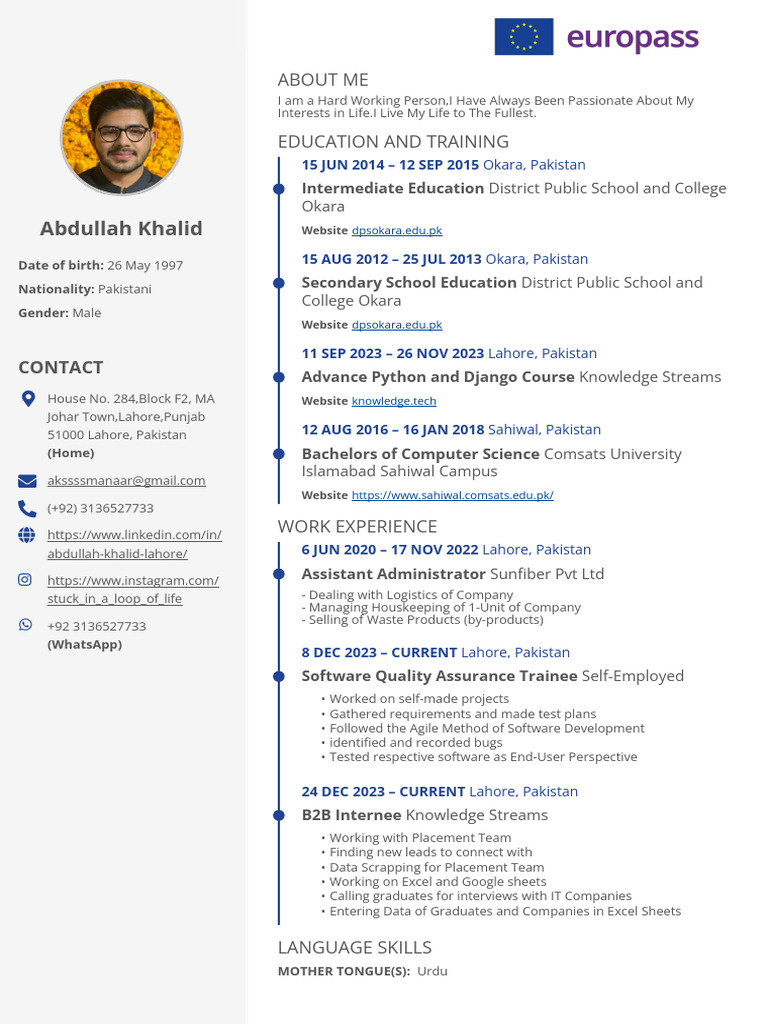 Abdullah Khalid CV-2 240301 190819 | PDF | Web Development ...