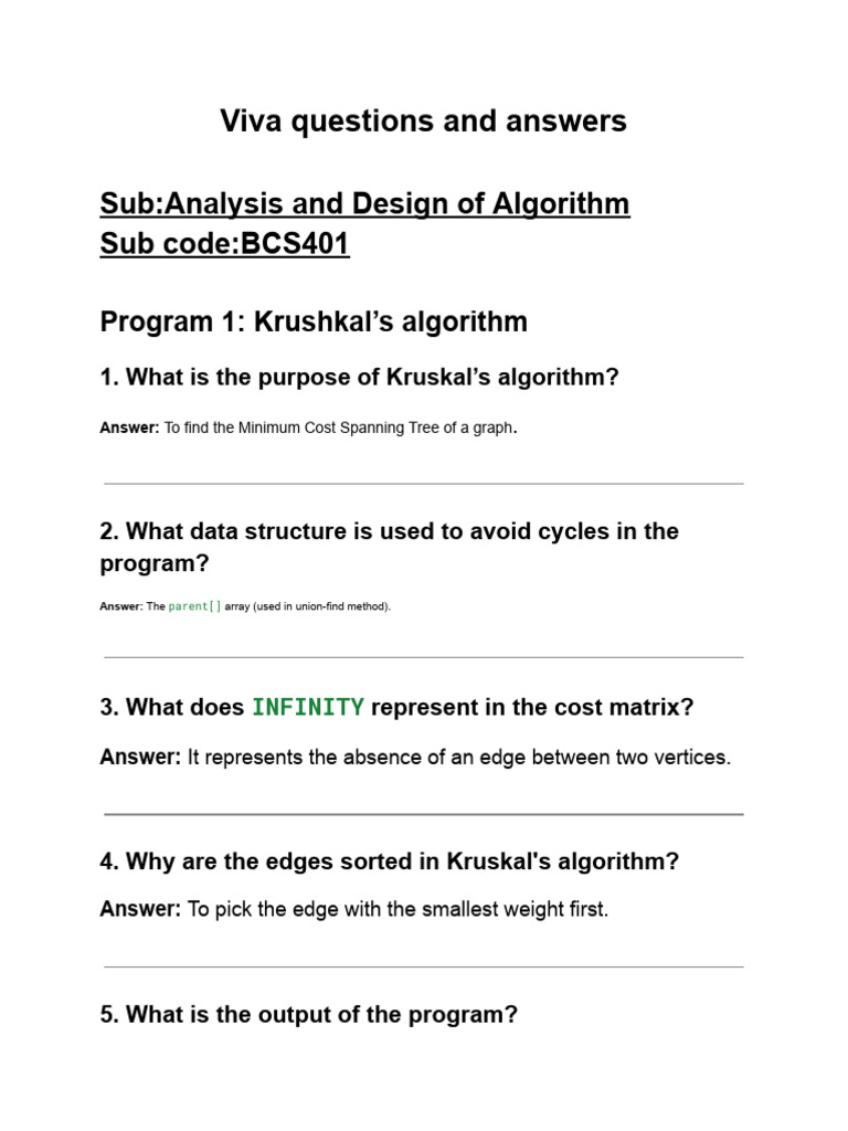 Viva Questions and Answers | PDF | Applied Mathematics | Algorithms And ...