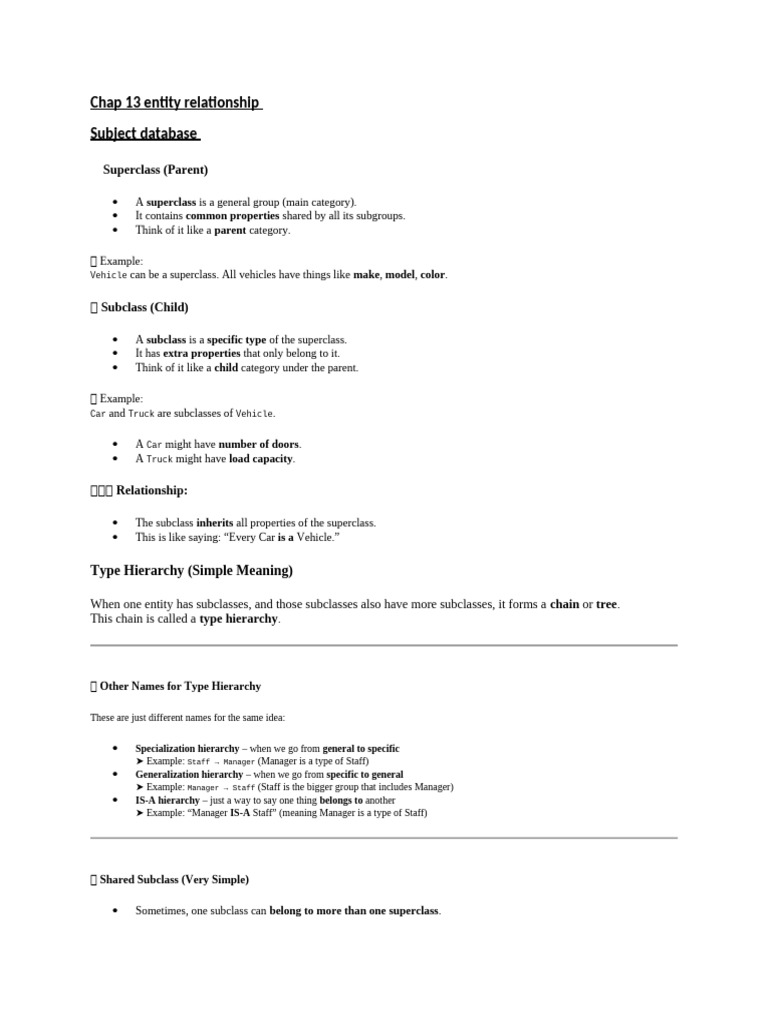 Chap 13 Entity Relationship | PDF | Inheritance (Object Oriented Programming) | Object Oriented ...