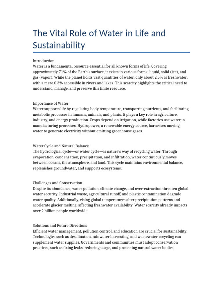 Water Research Paper | PDF
