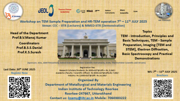 TEM Sample Preparation Workshop 2025 | PDF | Transmission Electron ...