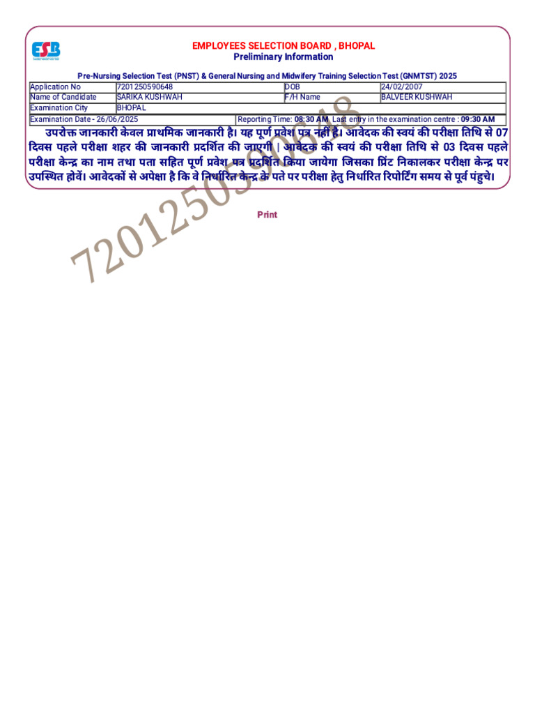 Employees Selection Board | PDF
