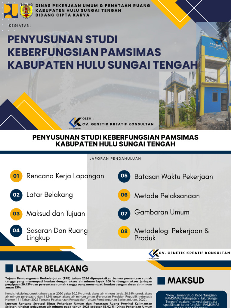 Expose Pendahuluan Studi Pamsimas | PDF