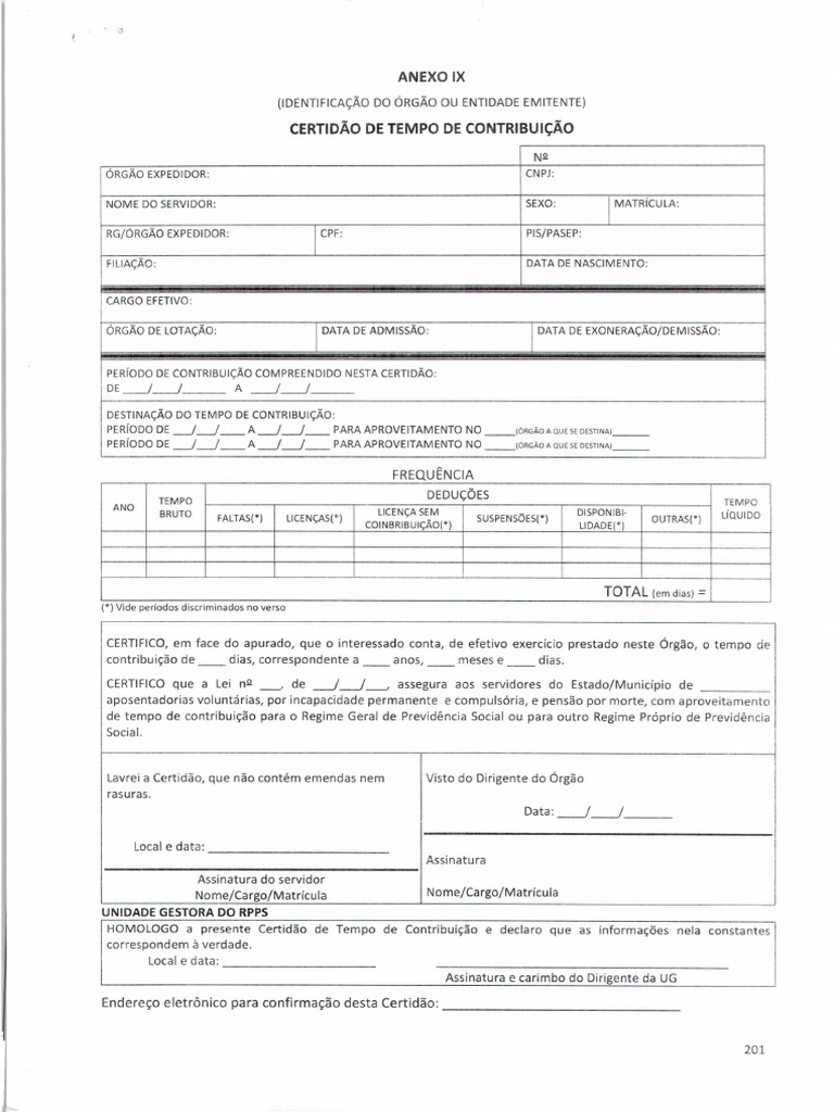 Modelo Certidão INSS | PDF