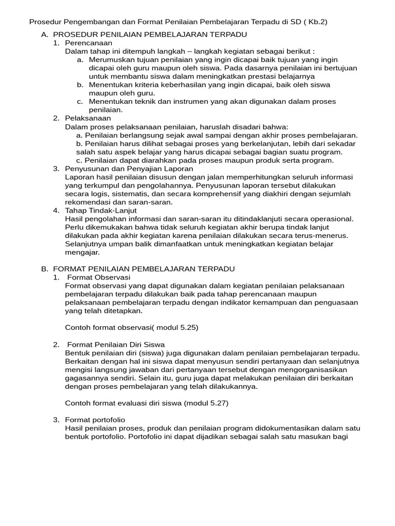 Modul 5 Pembelajaran Terpadu Kb.2 M Syaif | PDF