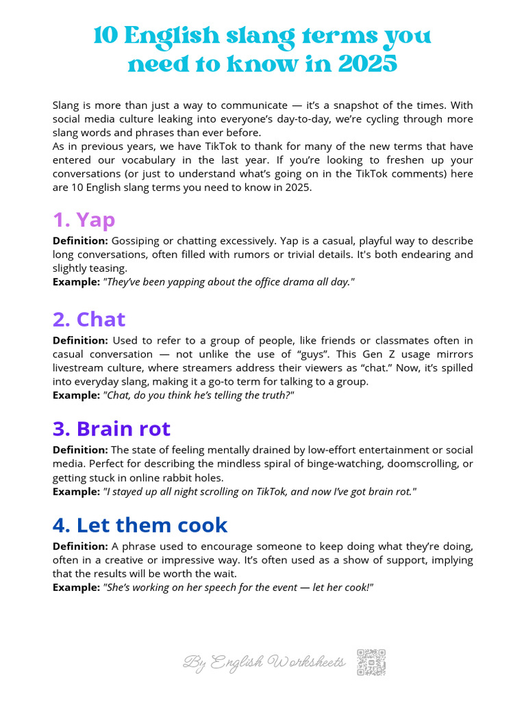 Top 10 Slang Terms for 2025 | PDF | Slang