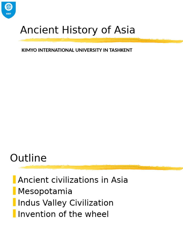 First Civilizations in Asia | PDF | Wheel | Chariot