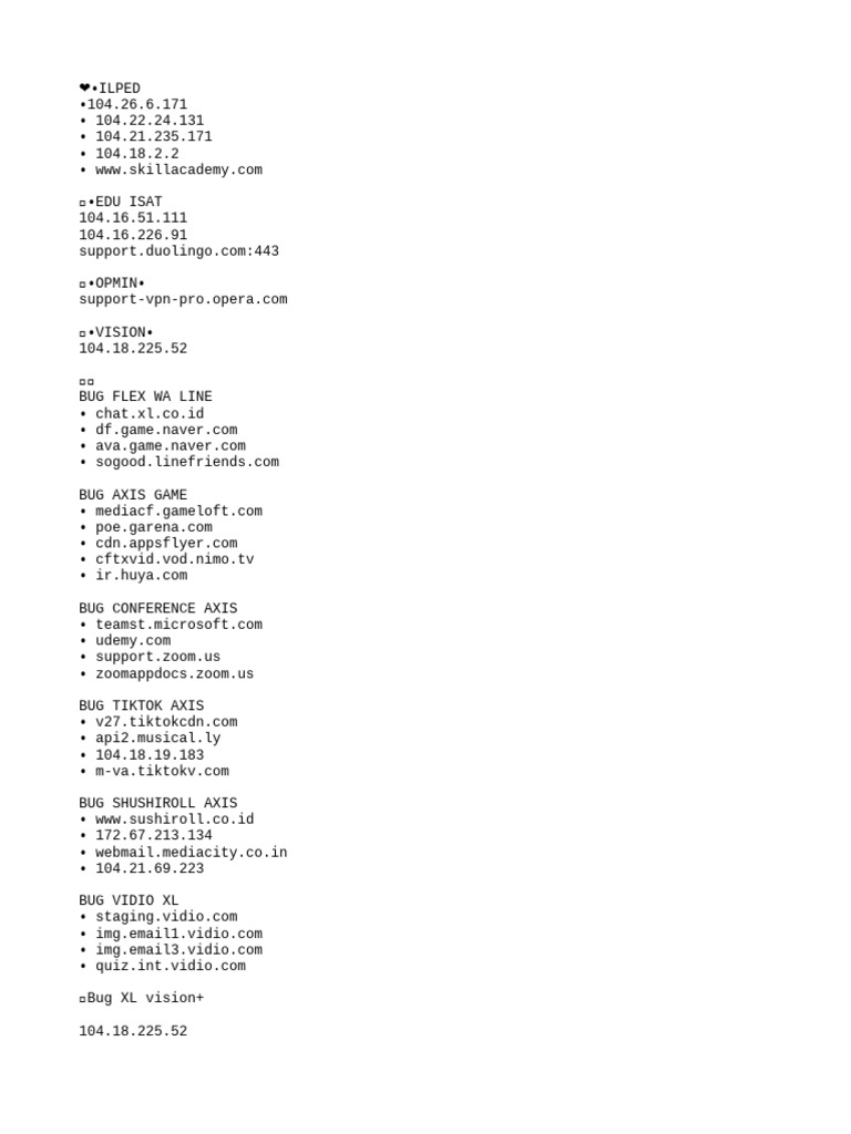 Kumpulan Payload Dan Bug (SFILE | PDF | Computing | Network Socket