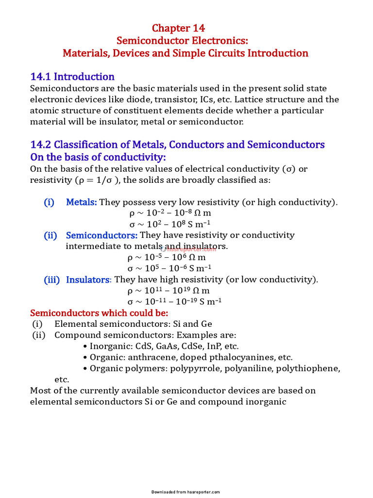 Semiconductor Basics for Class 12 Physics | PDF | P–N Junction | Rectifier