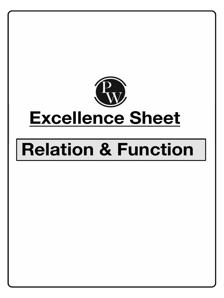 JEE Mains Relation & Functions Exercises | PDF | Function (Mathematics) | Algebra