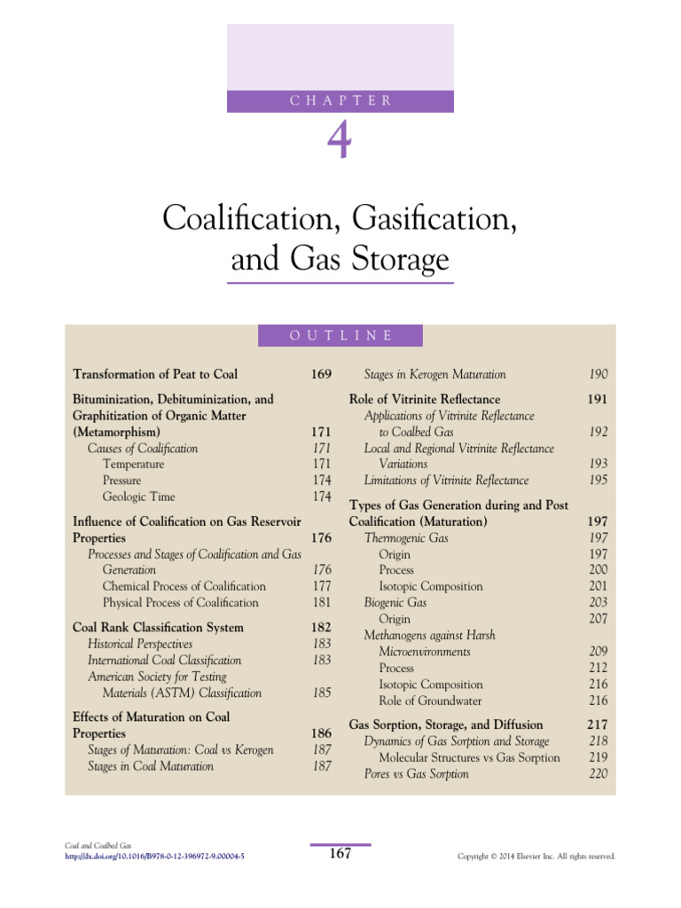 Coalification, Gasification, and Gas Storage. - 2014 | PDF | Coal | Bituminous Coal