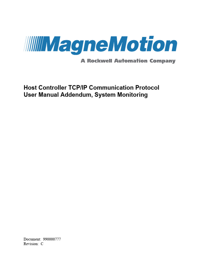 Mmi Um018 En P Host Controller Tcpip Communication Protocol User Manual Addendum System