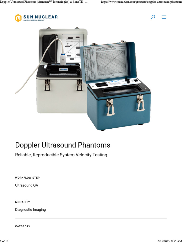 Doppler Ultrasound Phantoms (Gammex™ Technologies) & SonoTE - Sun ...