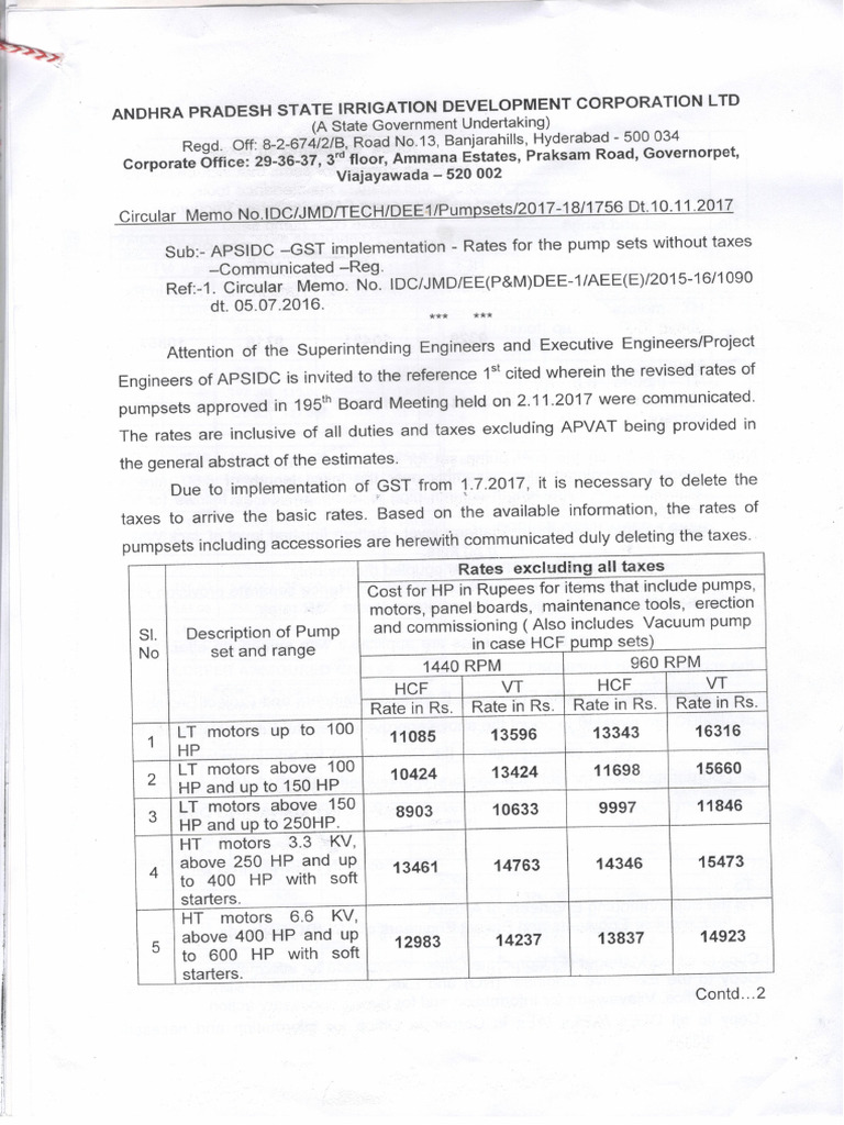 Pump Rates | PDF