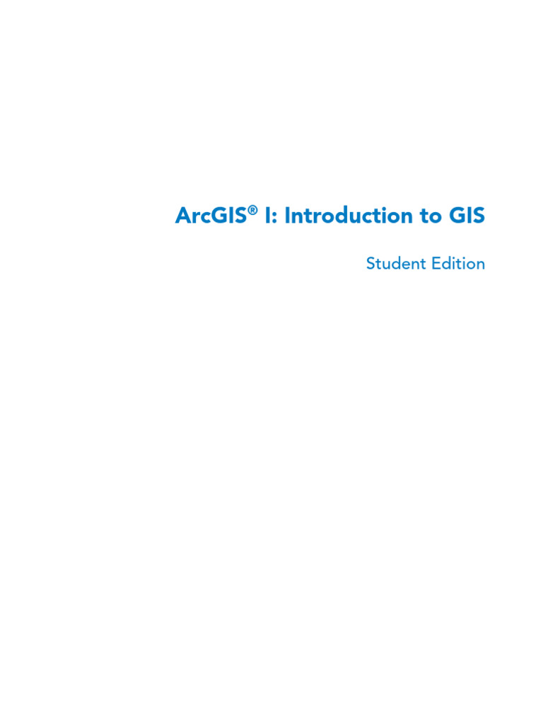 Arcgis I Introduction To Gis PDF Free | PDF | Arc Gis | Esri