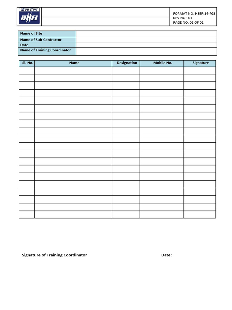 HSEP14 F03 HSE Induction Training | PDF