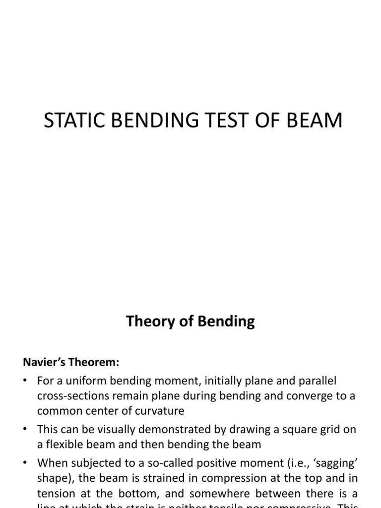 Static Bending Test of Beam | PDF