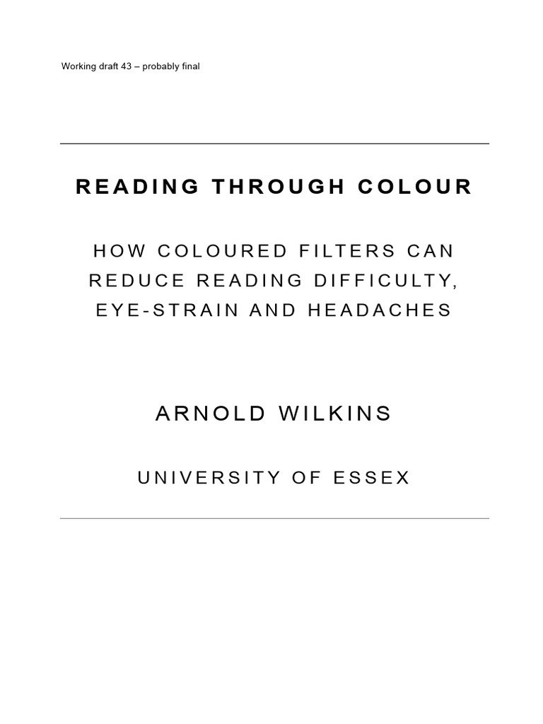 Reading Through Colour | PDF | Glasses | Electroencephalography