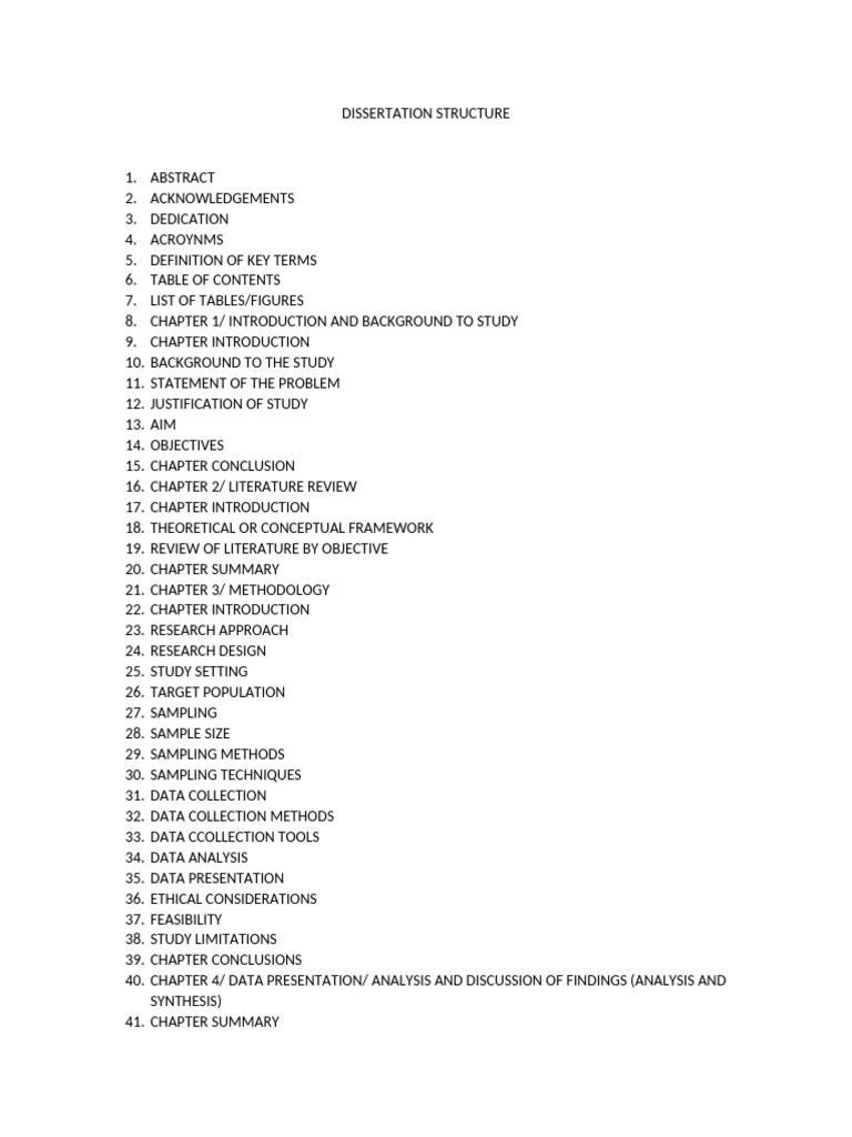 Dissertation Structure | PDF