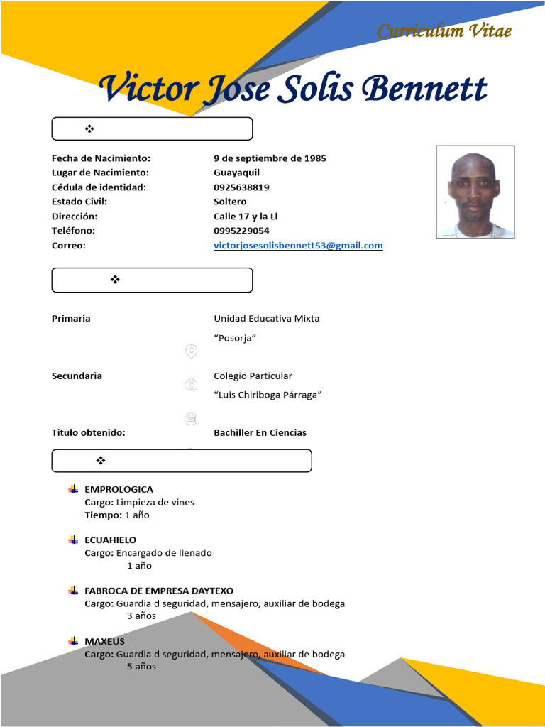 Victor Jose Solis Bennett | PDF