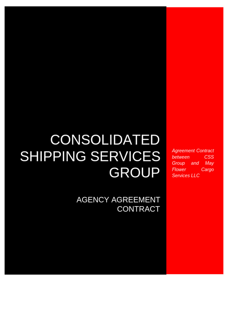 CSS Group Agency Agreement Overview | PDF | Cargo | Freight Transport
